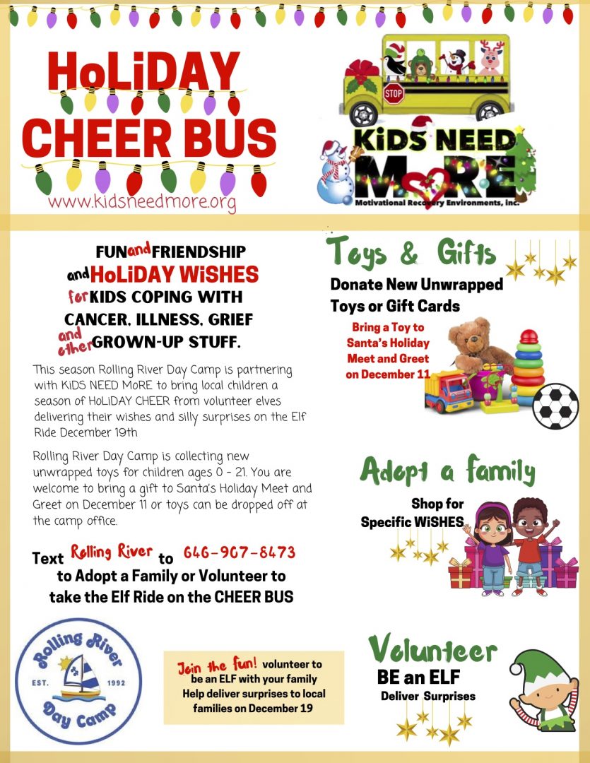 Kids Need More Holiday Cheer Bus - Rolling River Day Camp