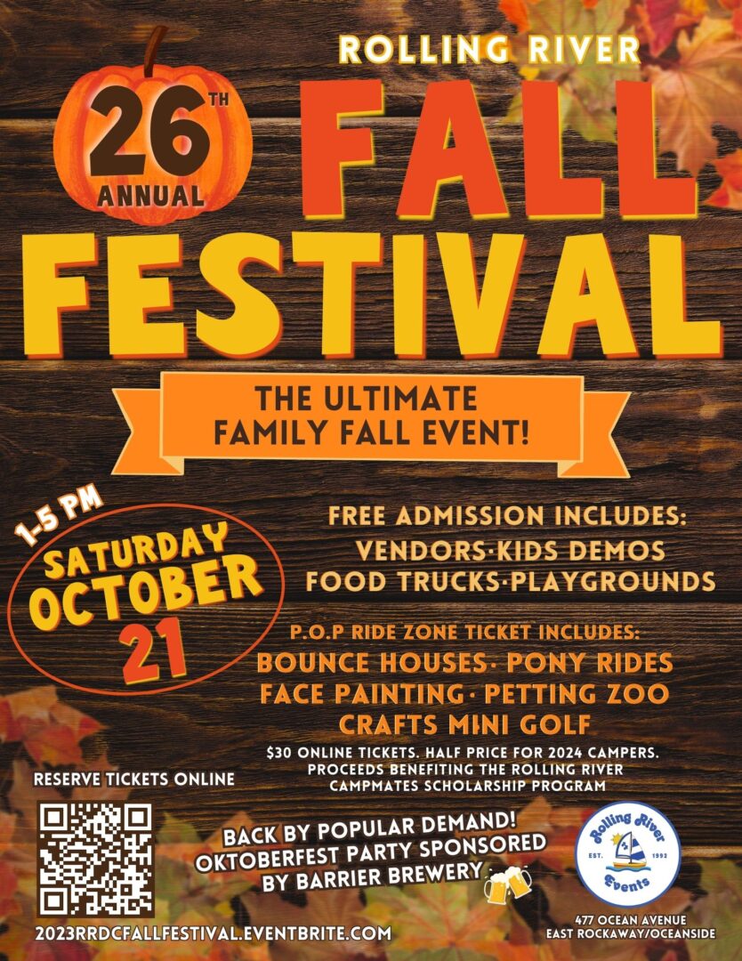 Fall Festival 2023: October 21, 2023 - Rolling River Day Camp