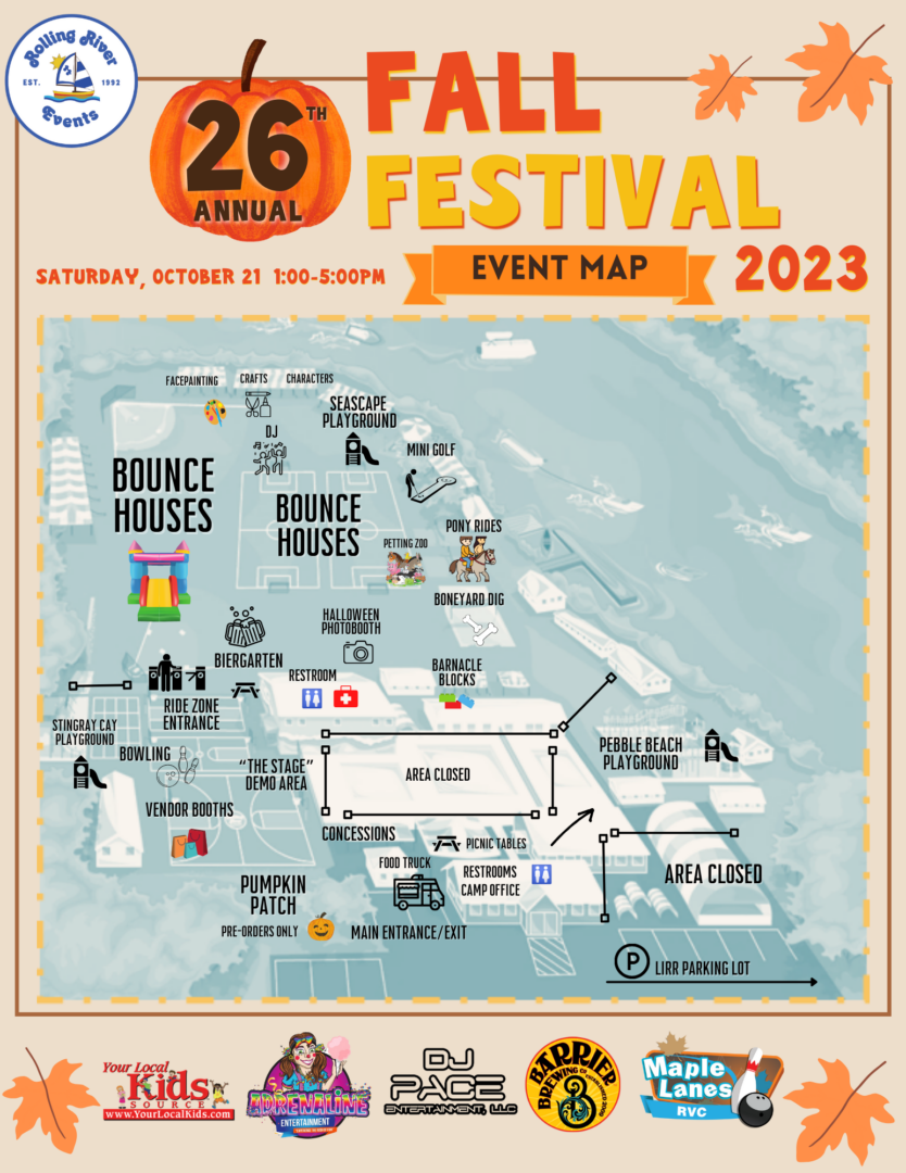 Fall Festival 2023 Activity Map - Rolling River Day Camp