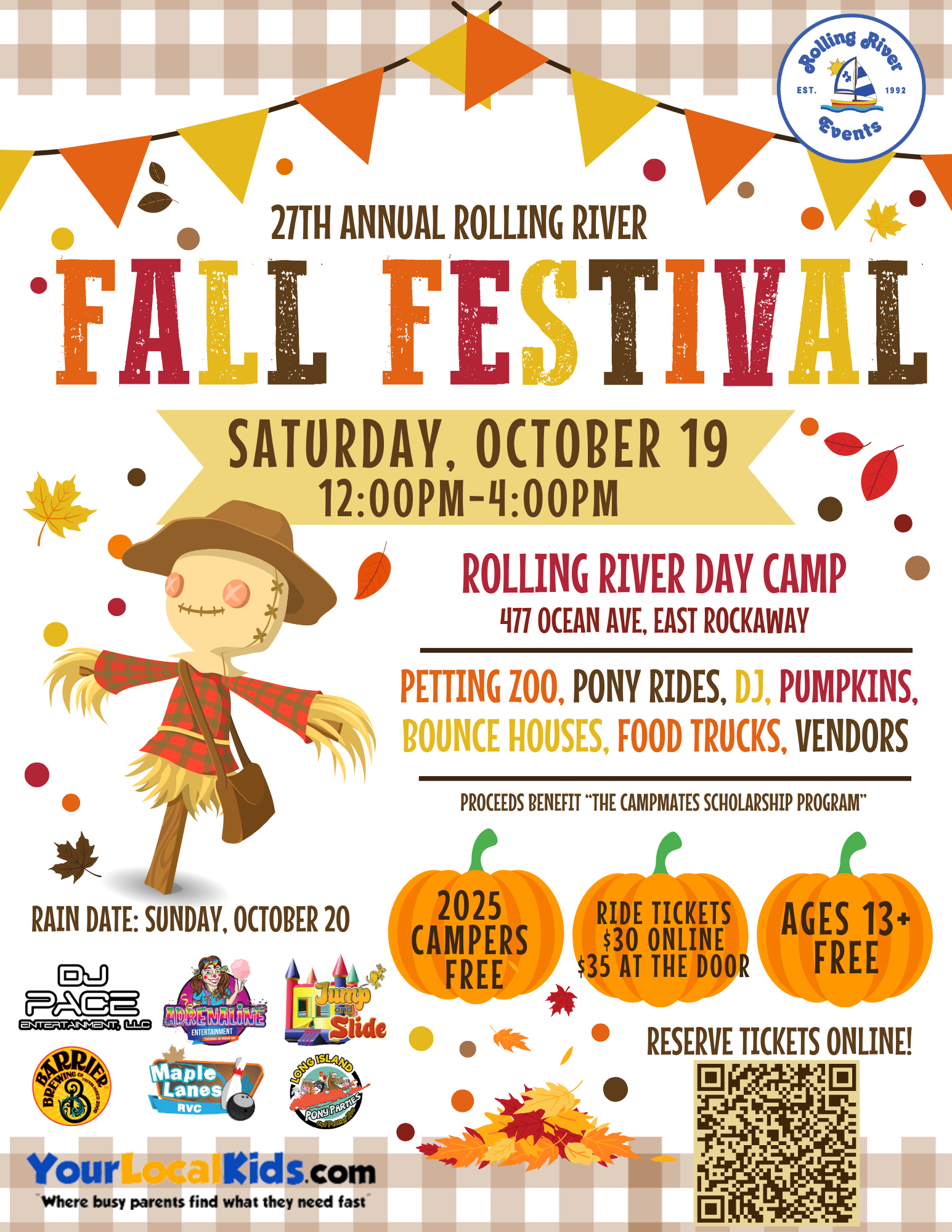 Fall Festival 2024: October 19, 2024 - Rolling River Day Camp